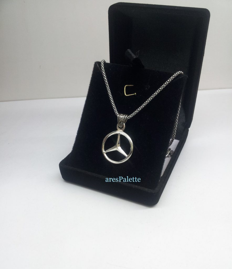 Mercedes Necklace Handmade solid 925 silver
