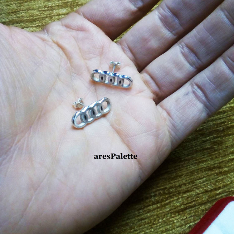 Audi Earrings 925 Silver Handmade