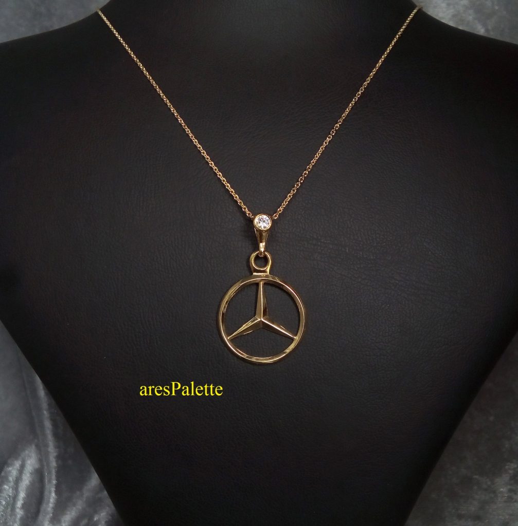 Mercedes Yellow Gold Necklace - Ares Palette