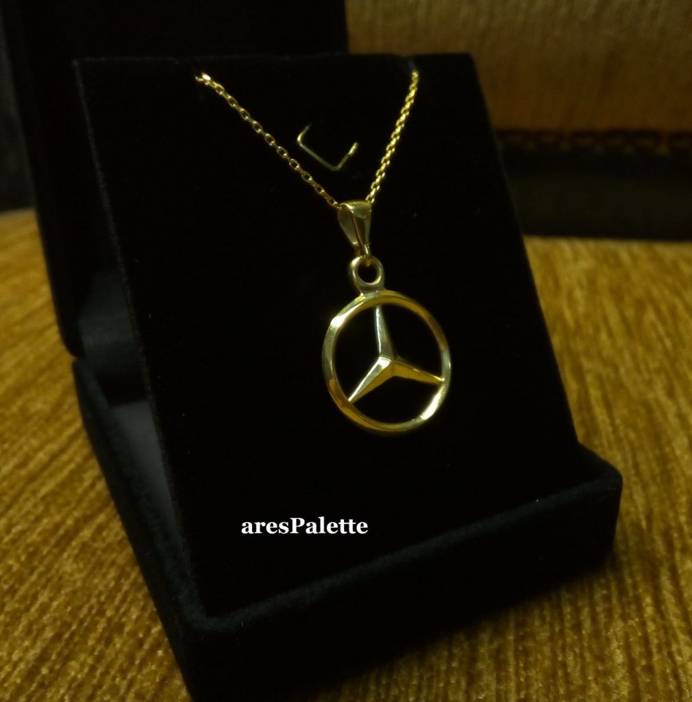 Mercedes Necklace ''Yellow Edition'' Necklace 925 Silver
