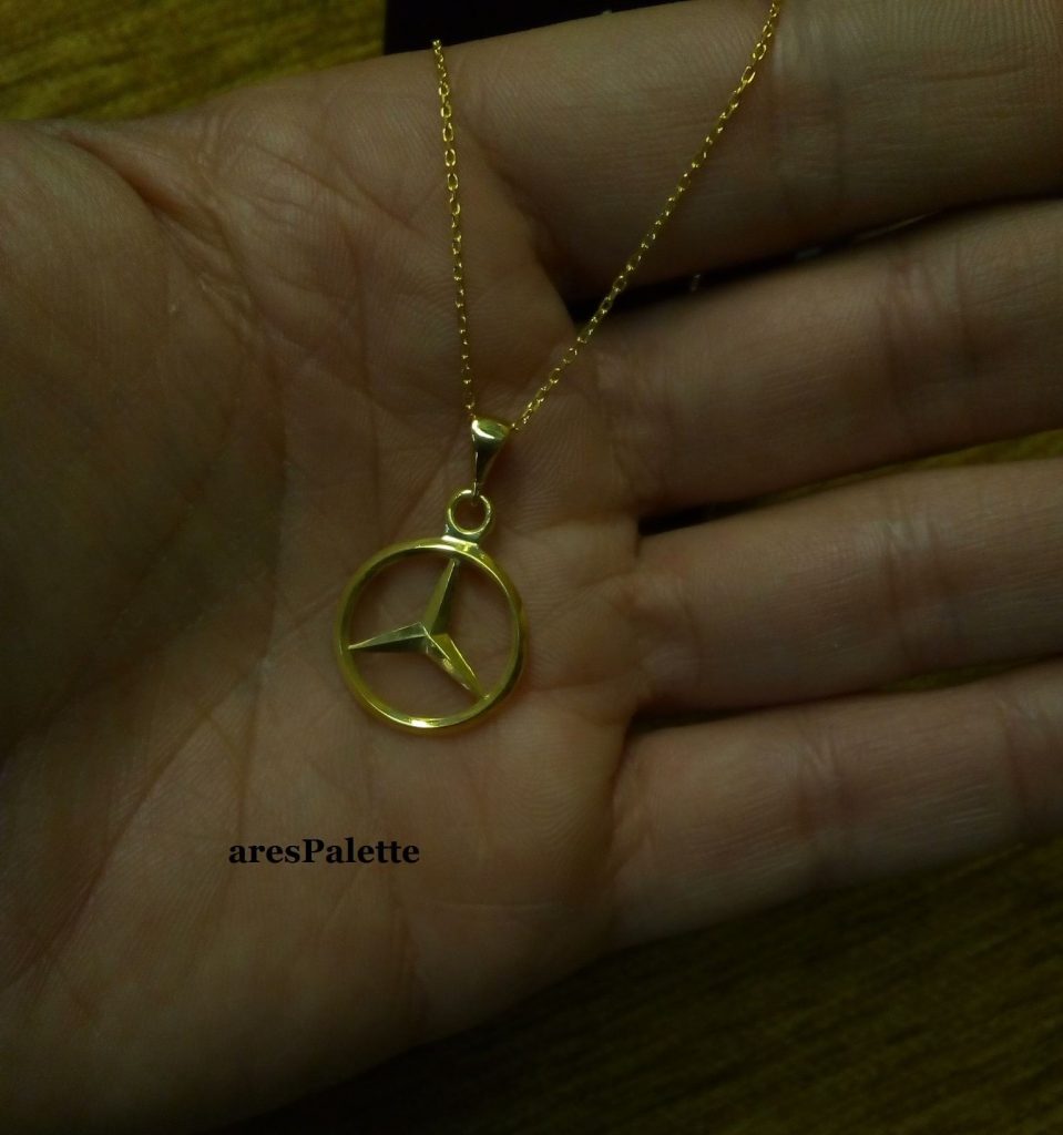 Mercedes Necklace ''Yellow Edition'' Necklace 925 Silver