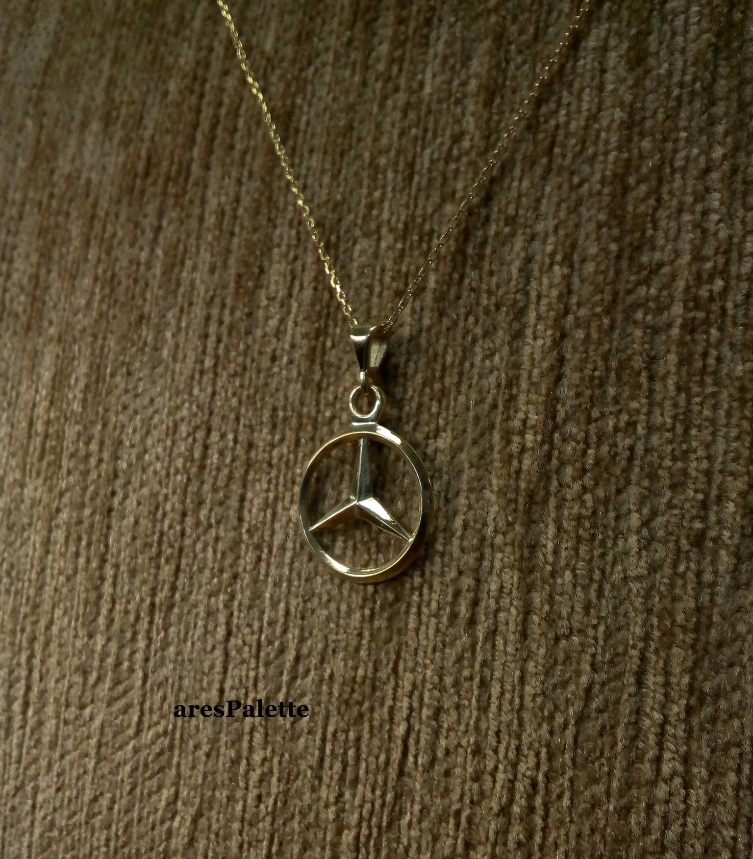 Mercedes Necklace ''Yellow Edition'' Necklace 925 Silver