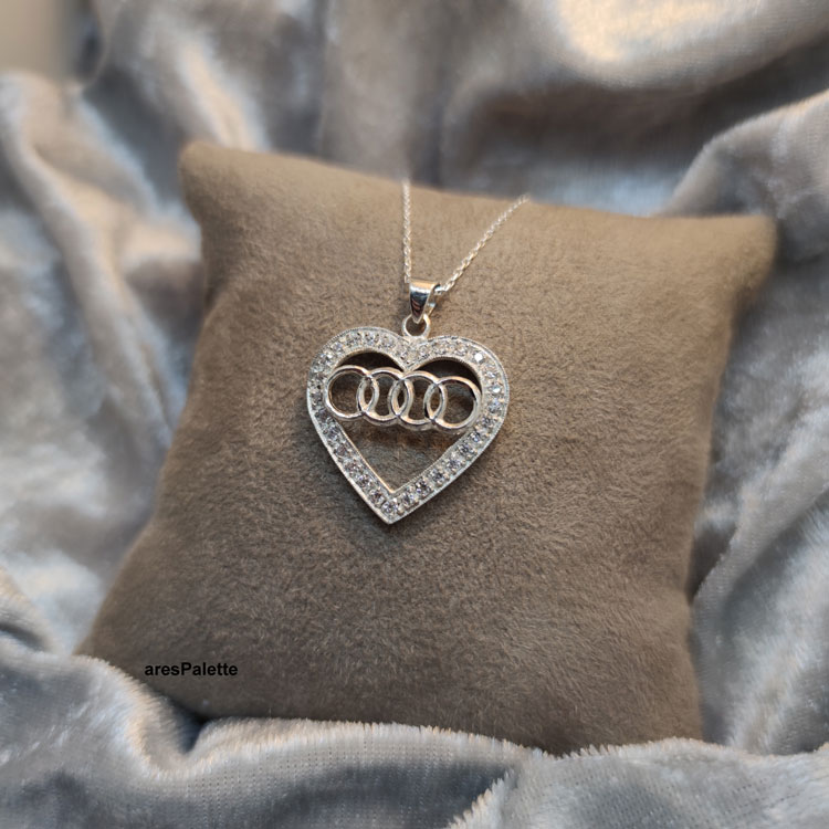 Audi Necklace Handmade - 925 silver